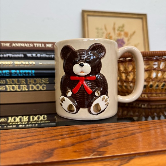 Otagiri | Dining | Vintage Teddy Bear Mug With Red Bow | Poshmark